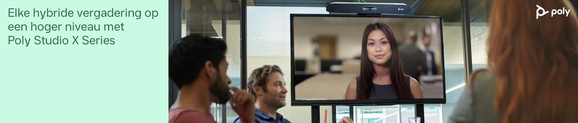 Maak elke ruimte tot een professionele vergaderruimte met Poly Studio X ...